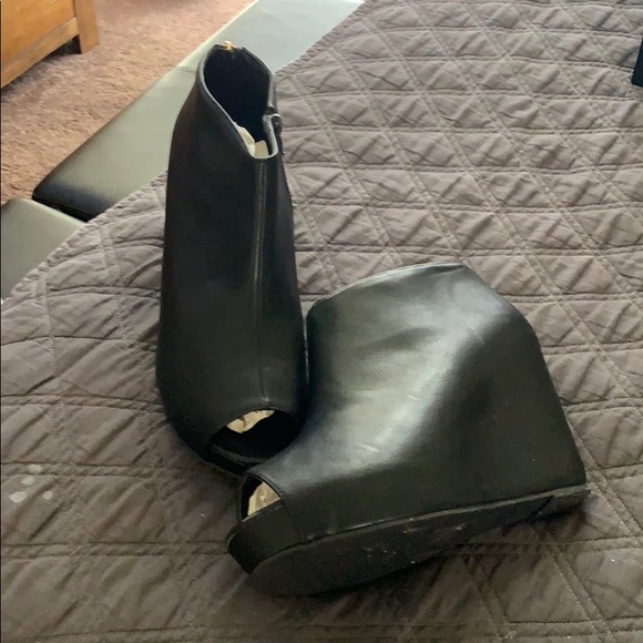 Shoes | Blank Wedge Mini Boots | Poshmark